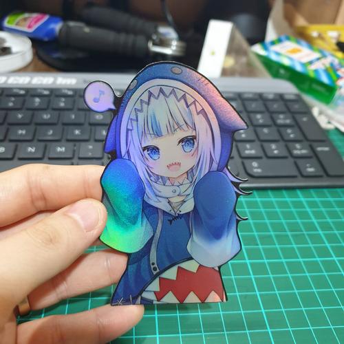 Jual Sticker Hologram Anime Besar - PSH1138 - gawr gura - Jakarta Utara ...