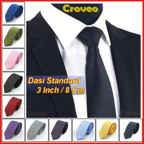 Jual Dasi Panjang Pria Hitam 3 Motif Garis Salur Kerja Kantor Merah ...