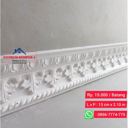 Jual Lis Gypsum motif Cemara / Tombak 13 cm / Lis profil Gypsum Plafon ...