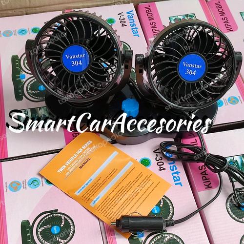 Jual Kipas Angin Dobel Double Twin Fan Mobil Truk Trek Bis Bus 12V 24V ...