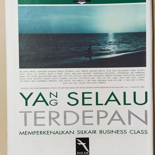 Jual Iklan jadul Maskapai Silk Air - original dari majalah lama thn ...