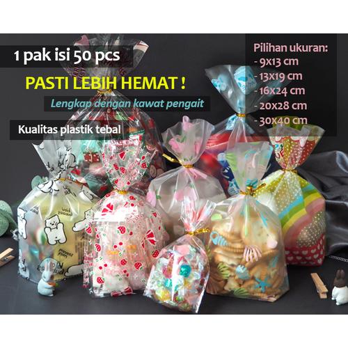 Jual HX155 [50 pcs] Plastik Bingkisan Souvenir Hadiah Snack Kue Ulang ...