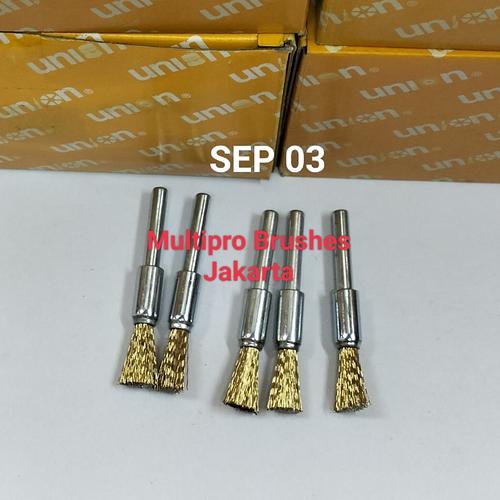 Jual sikat pipa kawat kuning coated end brushes SEP 03/ 3/8inch 10mm ...