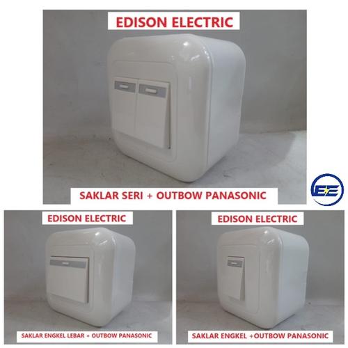 Jual OB DUS/DOS Putih + Saklar Engkel/Seri/Lebar PANASONIC SET ...