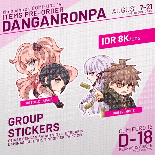 Jual [close PO] DANGANRONPA GROUP STICKER fanmade by Shiinashiro - DRBS1_Despair - Jakarta Barat ...