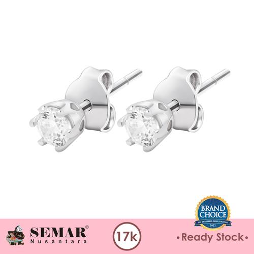 Jual Anting Tindik Emas Solitaire White Gold 17K Semar Nusantara - Kab ...