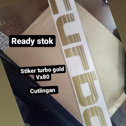 Jual STIKER STICKER BODY TURBO GOLD CUTTINGAN IMITASI LANDCRUISER 80 ...