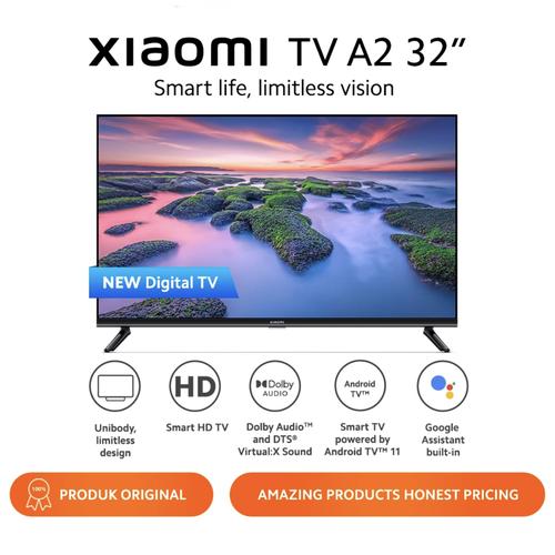 Jual Xiaomi Tv A2 32 Inch Digital TV - Android TV - Garansi Tam - Hitam ...