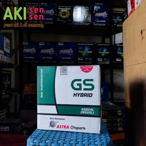 Jual accu aki basah ns60l /46b24l 12 volt 45 ah merk gs hybrid - Kota ...