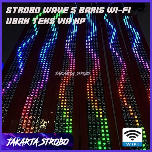 Jual LED strobo wave teks WI-FI 120cm x 5 Baris WS2811 CONTROL VIA ...
