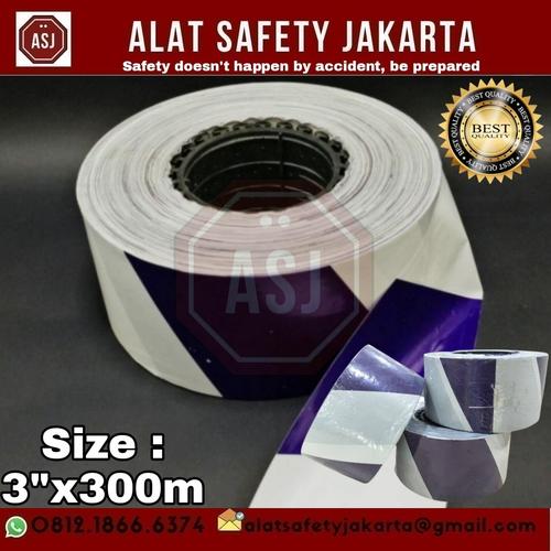 Jual Safety Line / Police Line Pita Pembatas Warna Putih Ungu 3" x 300m ...