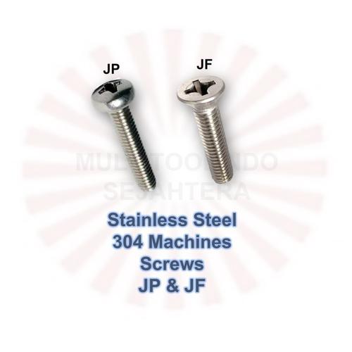 Jual M4 x 30 Baut JP JF Stainless Steel Machine Screw Baut Obeng SS M4x30 - JFM4X30 - Jakarta ...