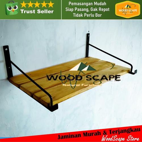 Jual Rak dinding termurah rak buku dinding besi dan kayu minimalis ...