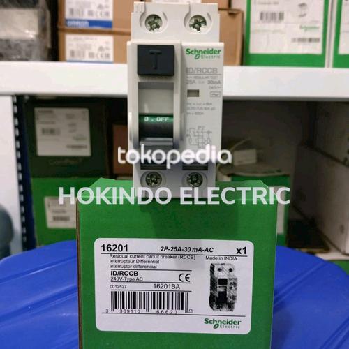 Jual SCHNEIDER ID/RCCB 2P 25A 30mA 6kA ELCB SCHNEIDER 2P 25A 30mA 16201 ...