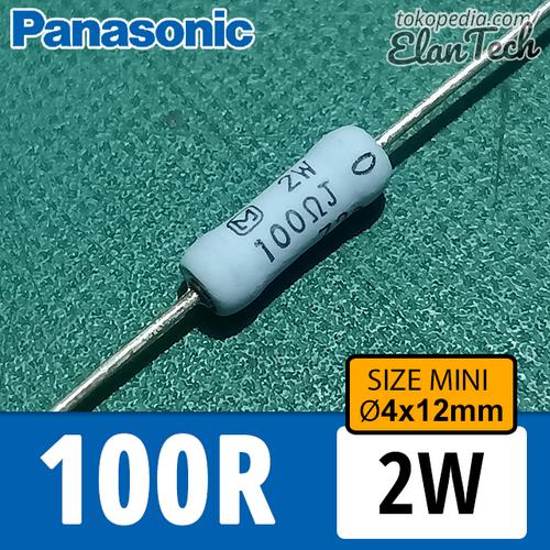 Jual Resistor 100R 2W Panasonic miniaturized size 1W 100 Ohm Elantech ...