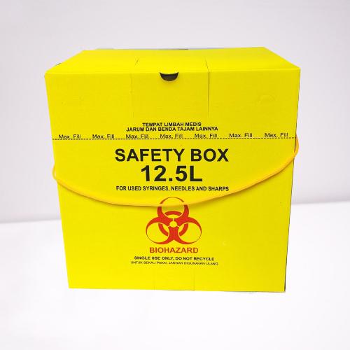 Jual Kardus Safety Box 12,5L Biohazard Kantong Sampah Medis Limbah ...