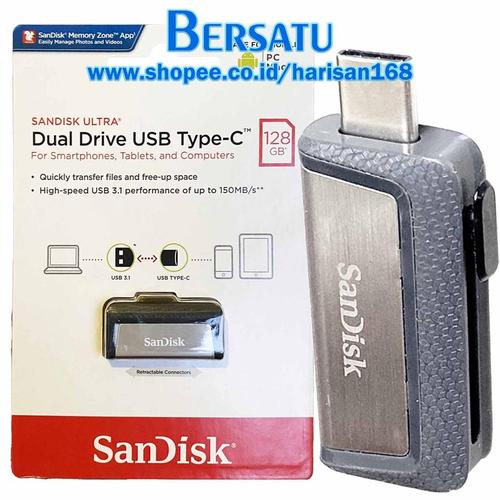 Jual FlashDisk OTG Original Type C 256gb 128gb 64gb 32gb 16gb SDDDC2 ...
