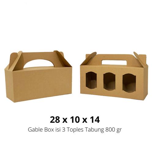 Jual Gable Box isi 3 Toples Tabung 800ml Dus Tenteng Parcel Nastar ...