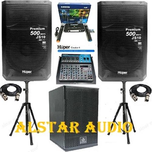 Jual paket sound system huper js10 subwoofer 12 inch mixer huper 4 ...