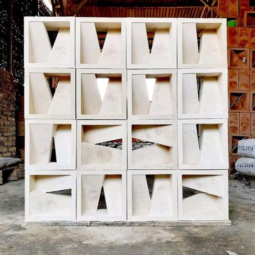 Jual Roster beton minimalis motif V putih - Kota Bekasi ...