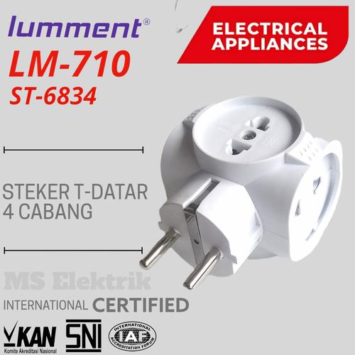 Jual Steker T Datar/Buntung 4 socket Merk LUMMENT - Kota Depok - MS ...