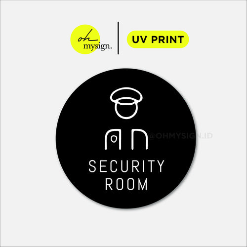 Jual Tulisan Security Room Sign Board Akrilik Tempel Signage Dinding ...