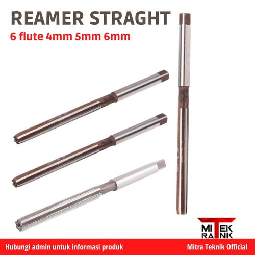 Jual Reamer 4mm 5mm 6mm hss straight flute bor reamer untuk alumunium ...