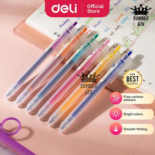 Jual Deli Gel Pen / Pulpen Gel 0.5 mm Berbagai Macam Warna EG118 / G118 ...