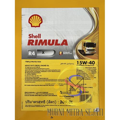 Jual Shell Rimula R4 X Oli Diesel SAE 15W-40 R4X R 4X 15W40 Eceran Ecer ...