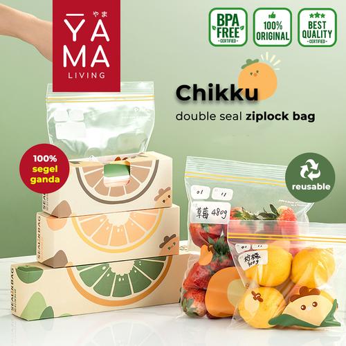 Jual YAMA CHIKKU Double Ziplock Bag Plastik Klip Kantong Sayuran Kulkas ...