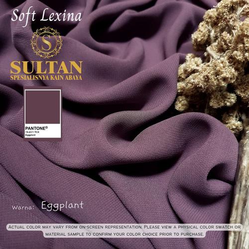 Jual Kain Abaya Sultan Indonesia Soft Lexus/Soft Lexina Eggplant polos ...