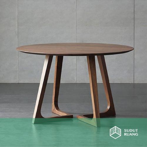 Jual Meja bundar minimalis kayu jati solid/ meja bundar cafe minimalis ...