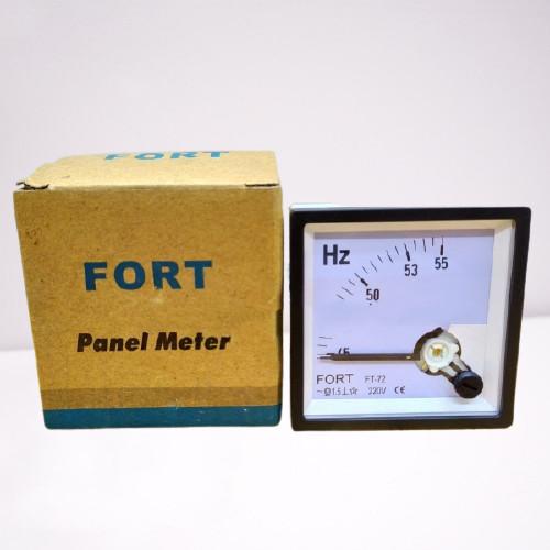 Jual FORT HZ Frequency METER FT-72 JARUM 45-55 HZ/220V Frekuensi 72x72 ...