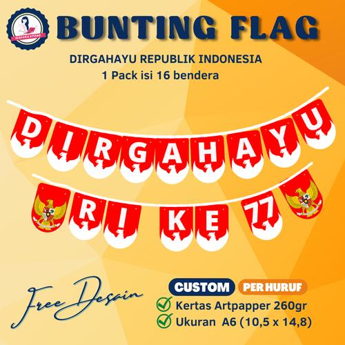 Jual Bunting flag dirgahayu kemerdekaan RI / Banner agustusan Custom ...