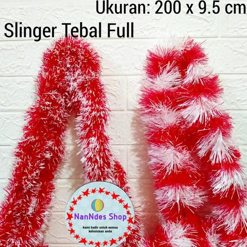 Jual Slinger Merah Putih Besar Tebal Full -Tingsel Kemerdekaan HUT RI ...