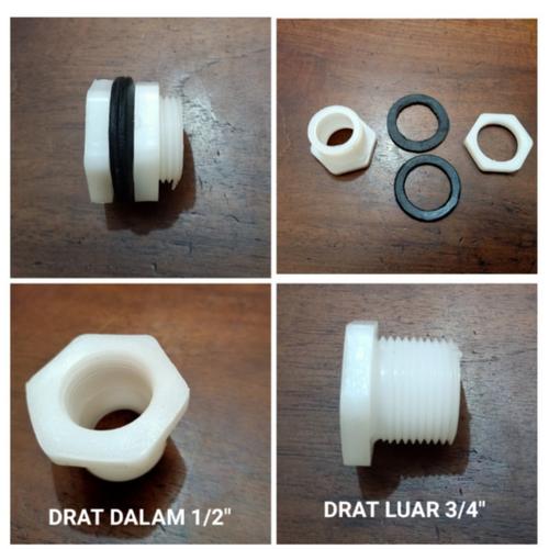 Jual MUR SOK TOREN TANGKI AIR / FITTING SOCKET TANGKI TANDON 1/2" X 3/4 ...