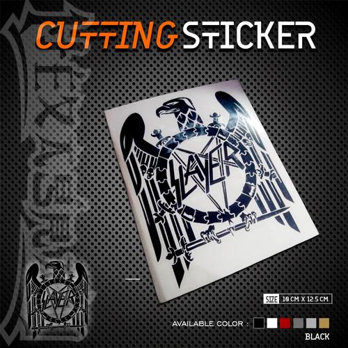 Jual Cutting Sticker Band SLAYER Eagle Logo | Stiker Cutting Band ...