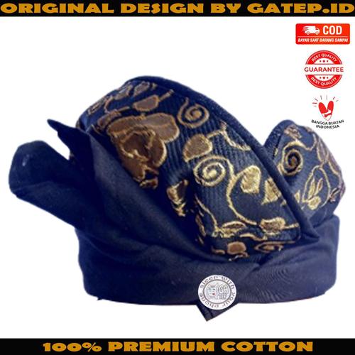Jual Udeng Bali Hitam Polos Tepi Songket Bunga Setengah Jadi - Langsung ...