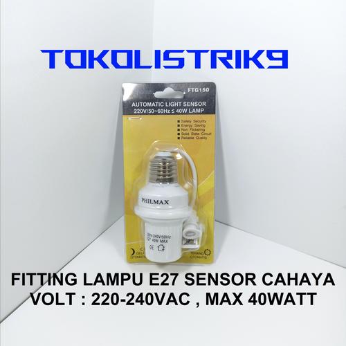 Jual Fitting E27 Sensor Cahaya / Fitting Lampu E27 Sensor Cahaya ...