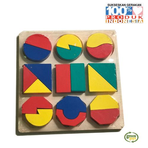 Jual Puzzle kayu montessori pecahan | PAUD TK SD | konsep matematika ...