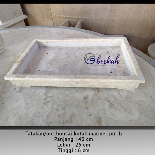 Jual Tatakan pot kotak bahan batu marmer putih - Kab. Tulungagung ...