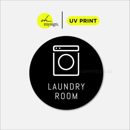 Jual Tulisan Laundry Room Sign Board Akrilik Tempel Signage Dinding ...