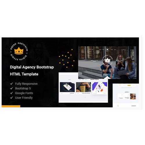 Jual Obero - Digital Agency Bootstrap 5 HTML Template - Jakarta Selatan - prime course | Tokopedia