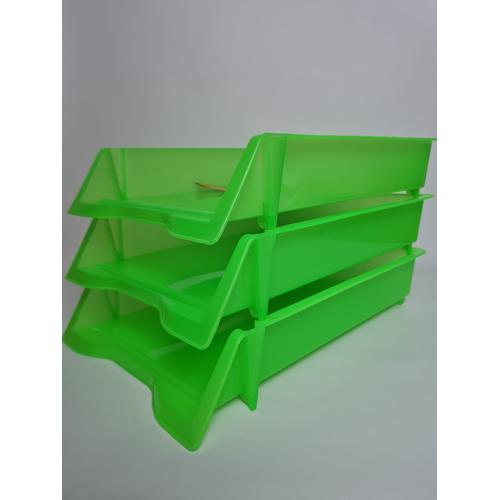 Jual Rak Meja Rak Dokumen Kertas 3 Susun - Document Tray - Hijau - Kota ...