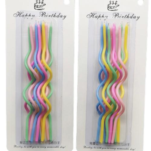 Jual Long Wave Spiral Candles / Spiral Cake Candles Korean / Lilir Ulir ...