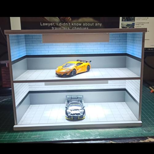 Jual DIORAMA GARASI 1/43 GARAGE Blue n White Texture Include Cover dan ...