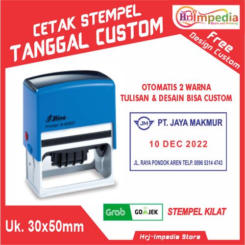 Jual Cetak Stempel Tanggal Custom Otomatis | Cetak stempel tanggal ...