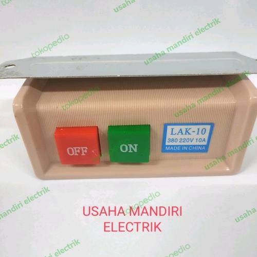 Jual PUSH BUTTON ON-OF LAK-10 380, 220V 10A PUSH BUTTON MESIN - Jakarta ...