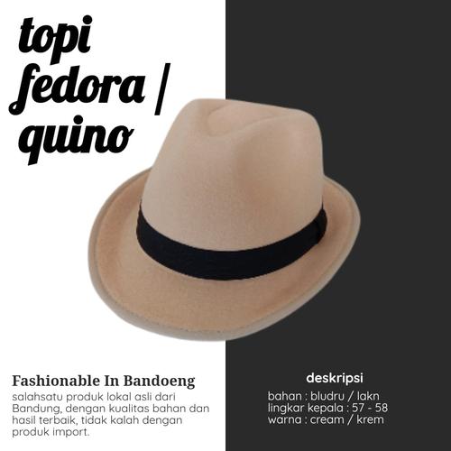 Jual TOPI FEDORA QUINO yang dipakai pak gubernur ridwan kamil - Hitam ...