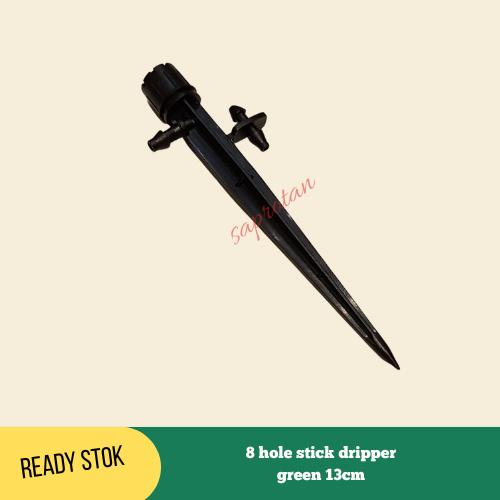 Jual micro sprinkler drip stick dripper drip 8 hole black - Kota ...